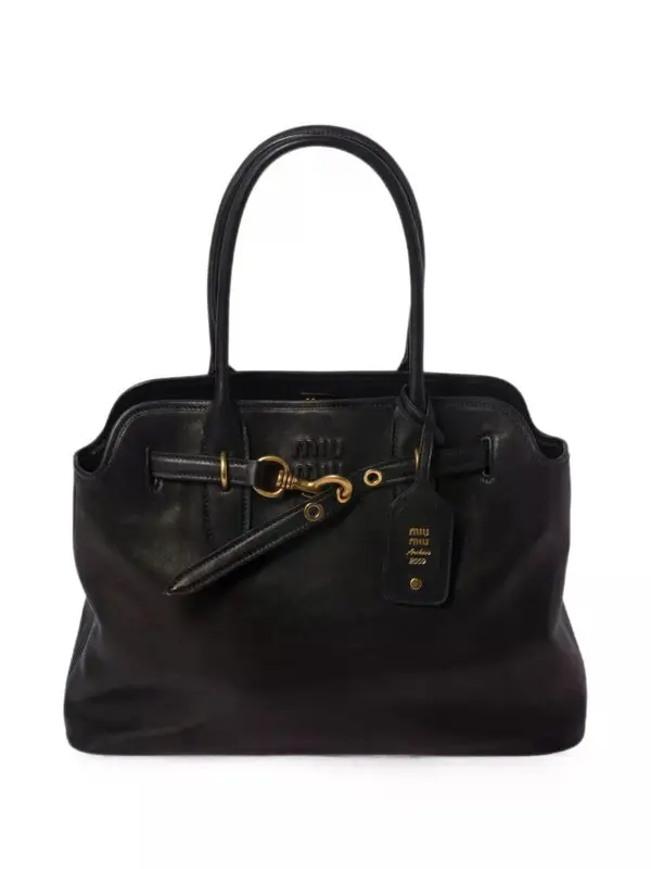 Miu Miu Adventure Logo-embossed Buckled Shoulder Bag