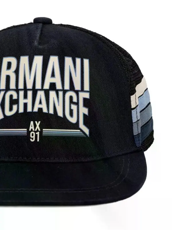 Armani Exchange Logo-print Mesh-panel Baseball Cap