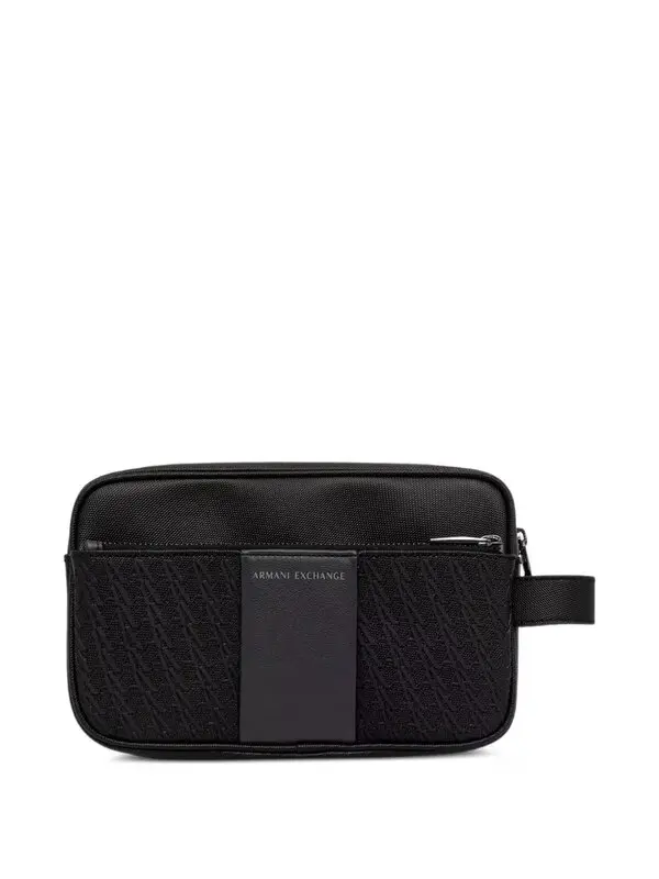 Armani Exchange Logo-patch Zip-around Wash Bag