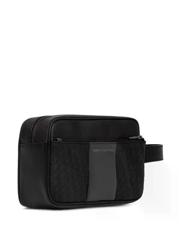 Armani Exchange Logo-patch Zip-around Wash Bag