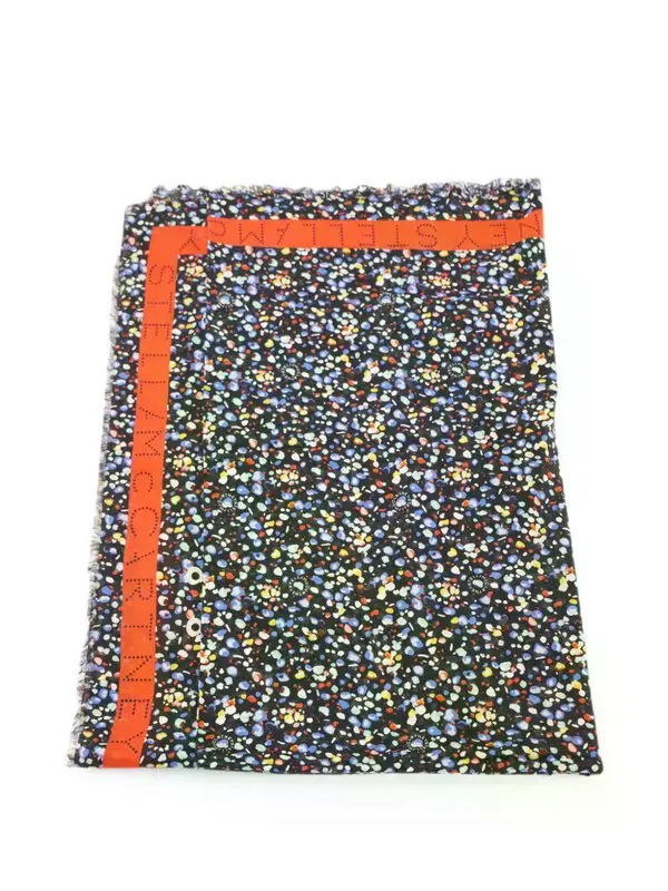 Stella McCartney Splatter-print Frayed Scarf