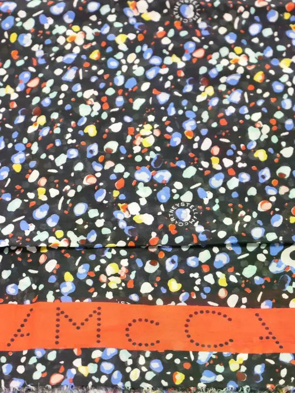Stella McCartney Splatter-print Frayed Scarf