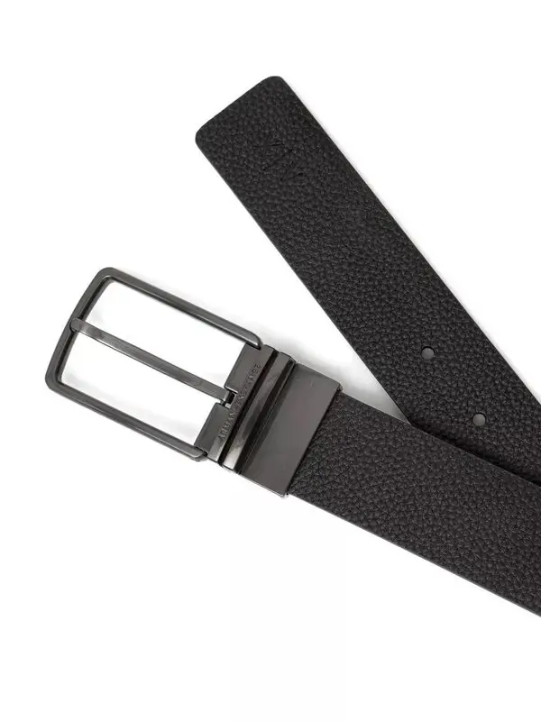 Armani Exchange Grained Leather Belt