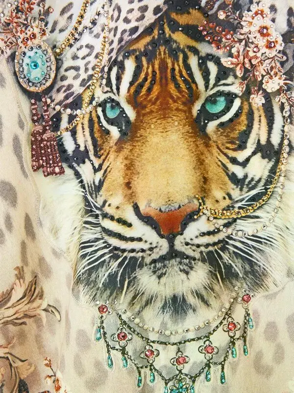 Camilla Leopard-print Crystal-embellished Jacket