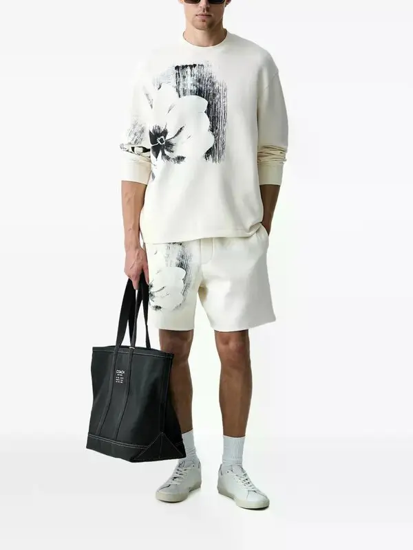 Armani Exchange Floral-print Logo-print Shorts