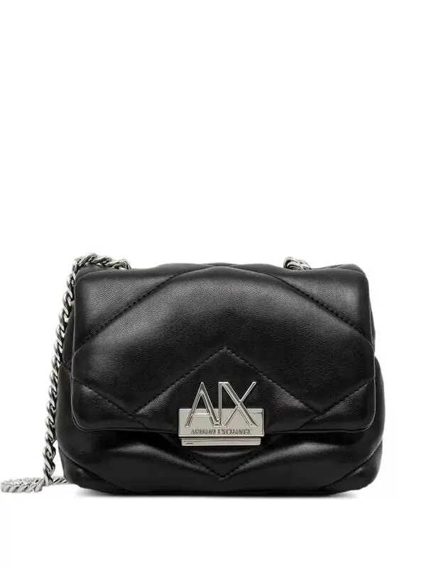 Armani Exchange Mini Quilted Logo-plaque Shoulder Bag