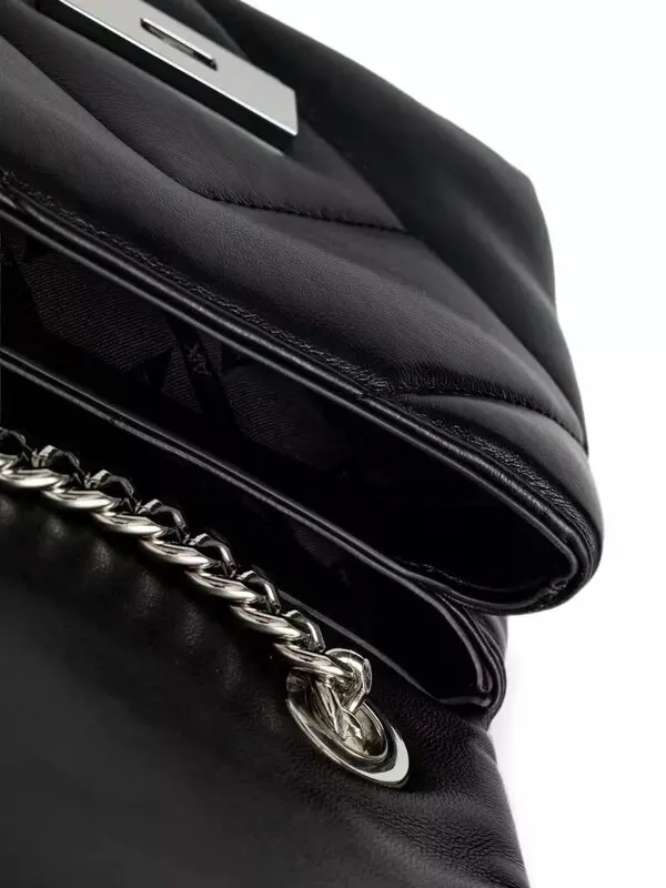 Armani Exchange Mini Quilted Logo-plaque Shoulder Bag