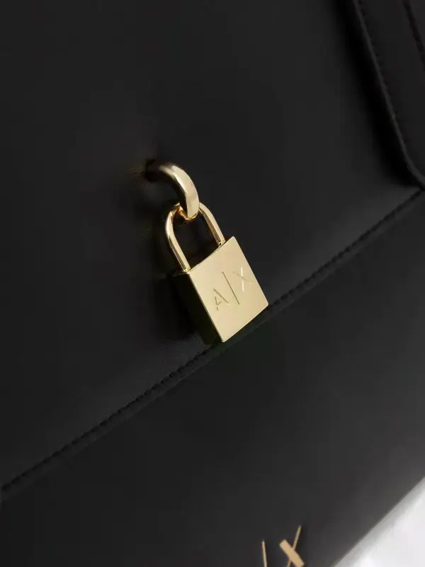 Armani Exchange Logo-print Padlock-detail Tote Bag
