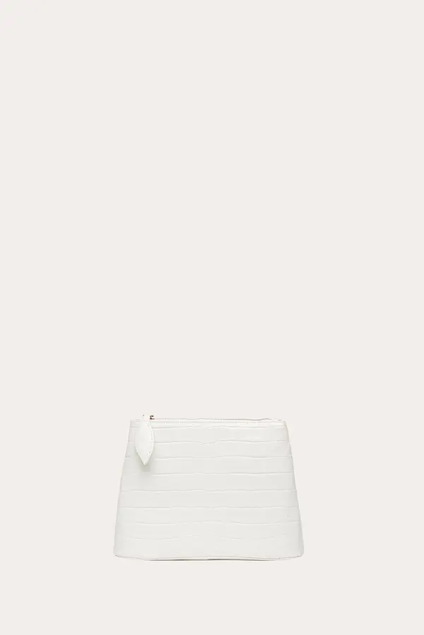 LIFFNER Zip Clutch Croc