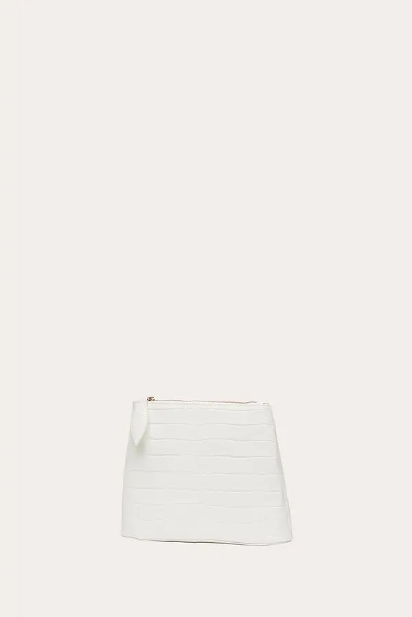 LIFFNER Zip Clutch Croc