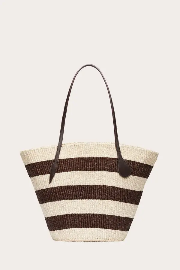 LIFFNER Straw Basket Large Dark Brown