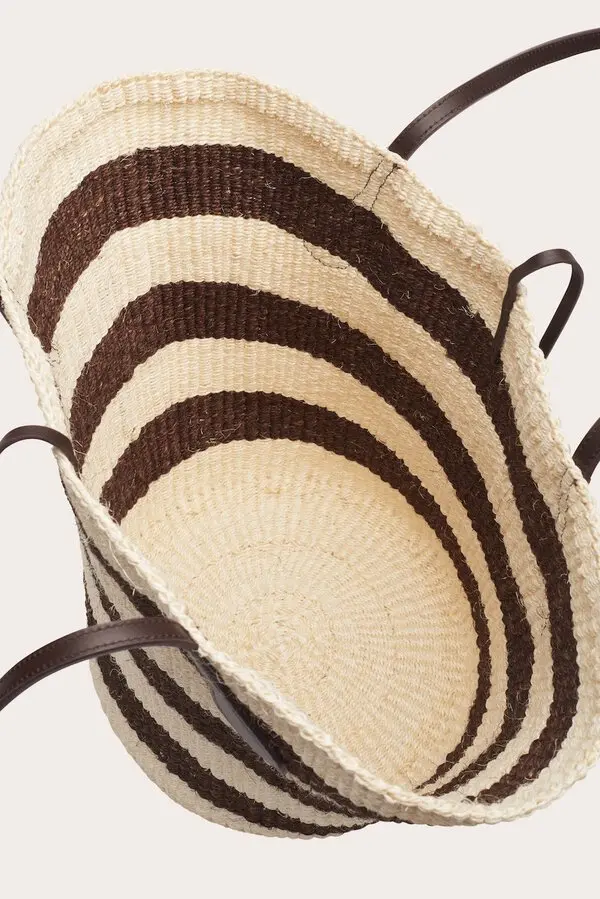 LIFFNER Straw Basket Large Dark Brown