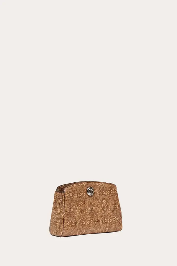 LIFFNER Pushlock Clutch Lizard - Beige