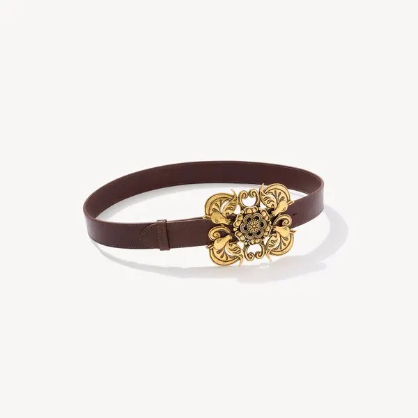 Chloé The Wild Medallion Belt - Authentic Brown