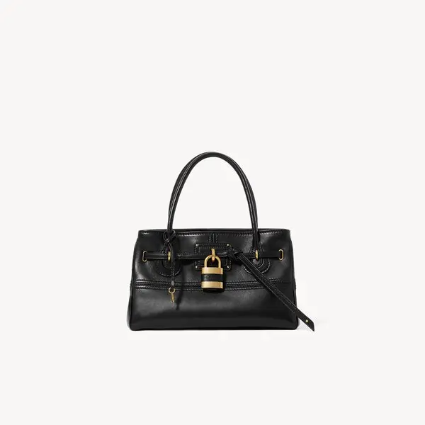 Chloé Small Paddington Sling Top-handle Bag In Soft Leather - Black