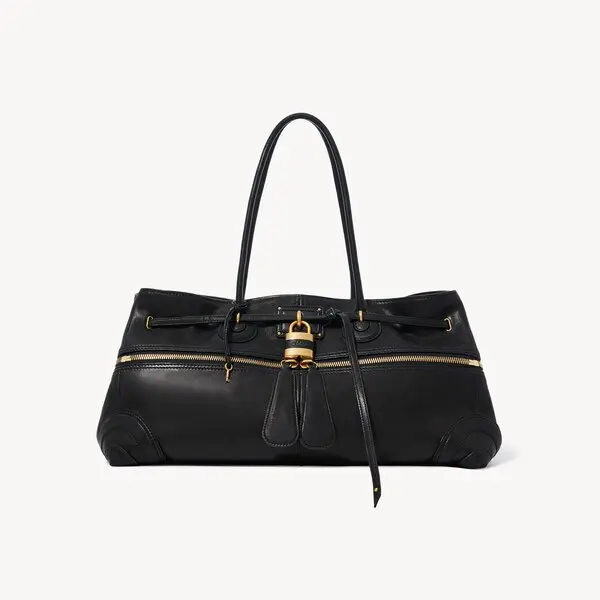 Chloé Large Paddington Sling East-west Bag In Soft Leather