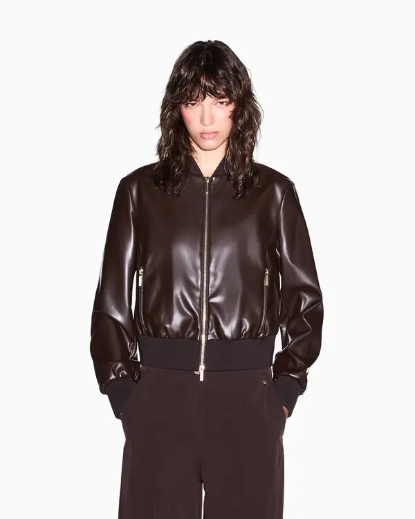 Armani Exchange Coated Recycled Fabric Blouson Jacket