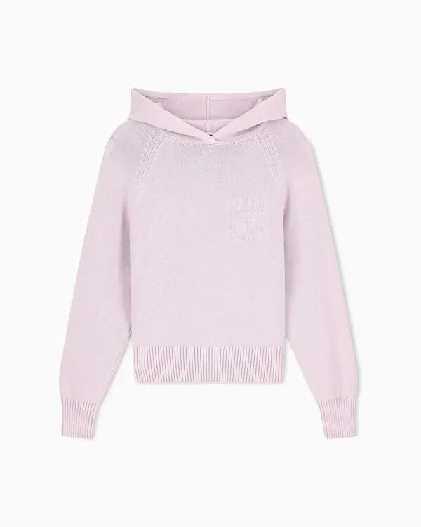 Armani Exchange Regular Fit Pullover In Knitted Cotton