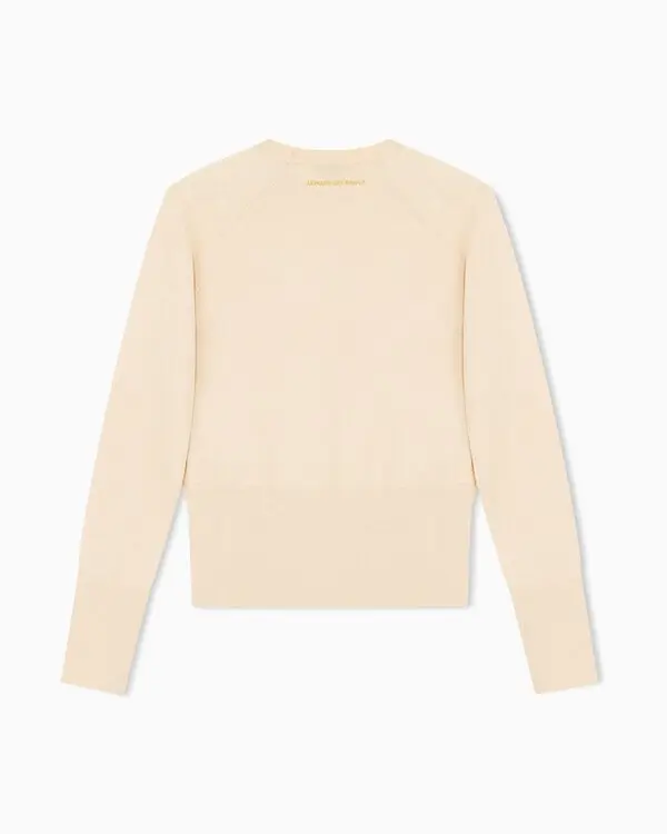 Armani Exchange Regular Fit Pullover In Metallic Recycled Viscose Knit