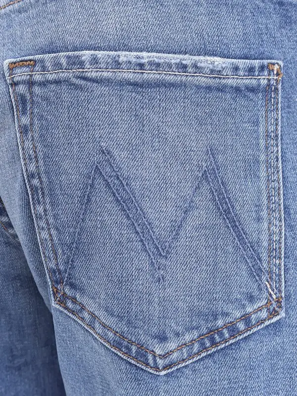 MOTHER The Mid Rise Lasso Sneak Jeans - Blue