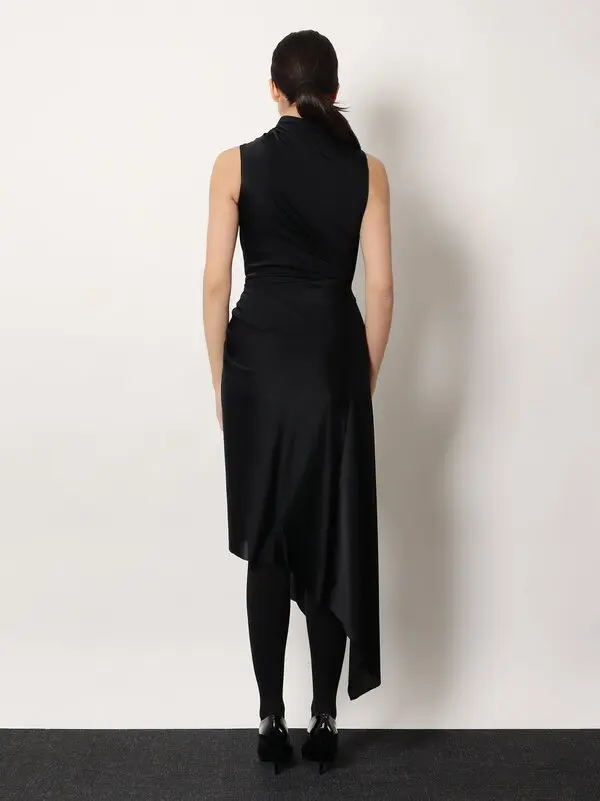 Balenciaga Stretch Fabric Long Asymmetrical Dress