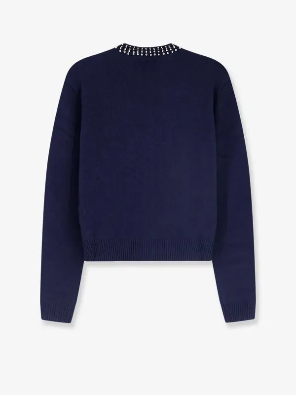 SEMICOUTURE Embellished Wool And Cashmere Cardigan