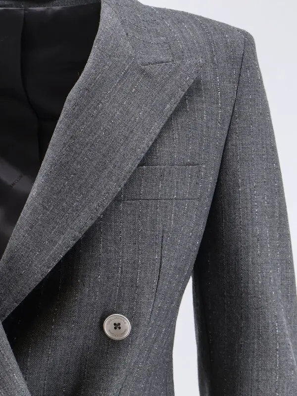 Tagliatore Parigi Stretch Virgin Wool Suit With Pinstripe Effect