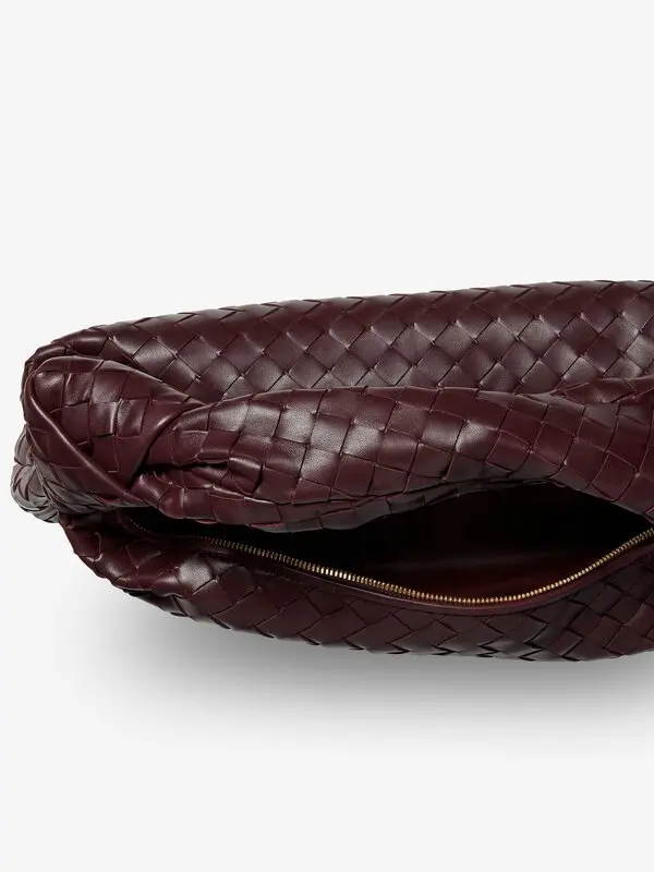 Bottega Veneta Jodie Handbag With Intrecciato Motif - Red