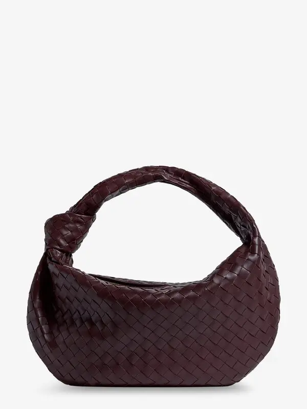 Bottega Veneta Jodie Handbag With Intrecciato Motif - Red