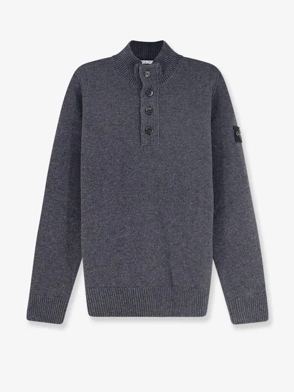 Stone Island Virgin Wool Blend Sweater - Grey