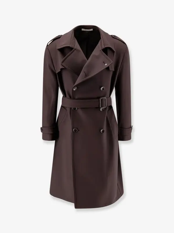 Tagliatore Water Repellent Virgin Wool Trench Coat