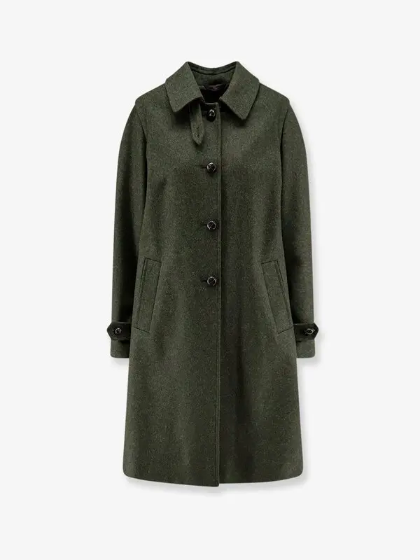SCHNEIDERS Geraldine Virgin Wool Loden Coat - Green