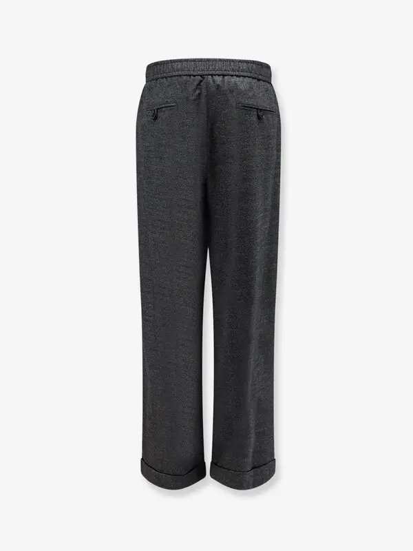 Giorgio Armani Virgin Wool And Cashmere Wide Leg Trousers