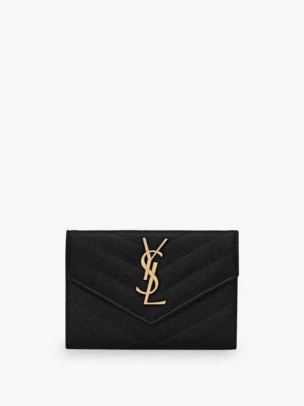Saint Laurent Cassandre Matalassé Leather Wallet