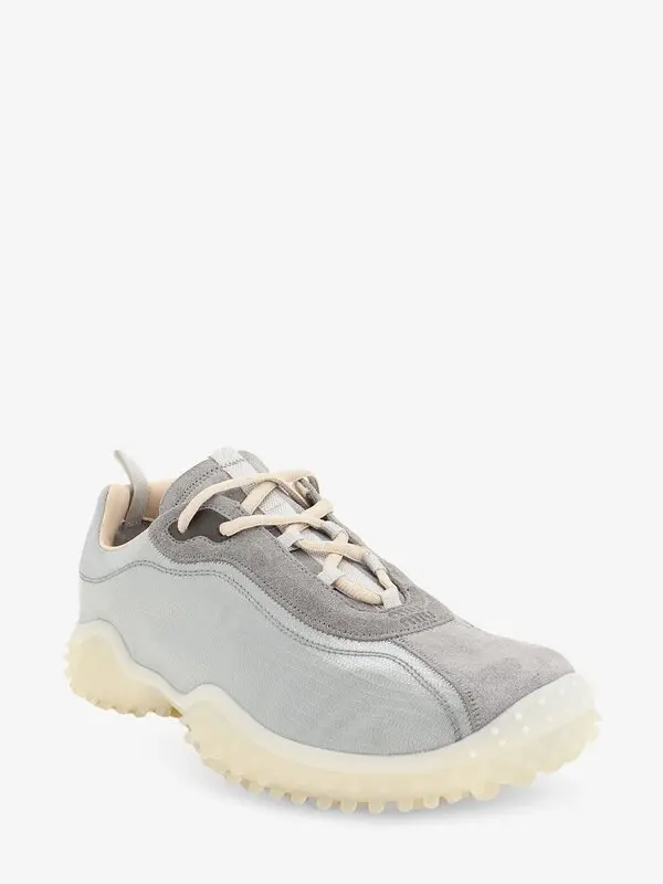 Miu Miu Nylon And Suede Sneakers With Embroidered Logo