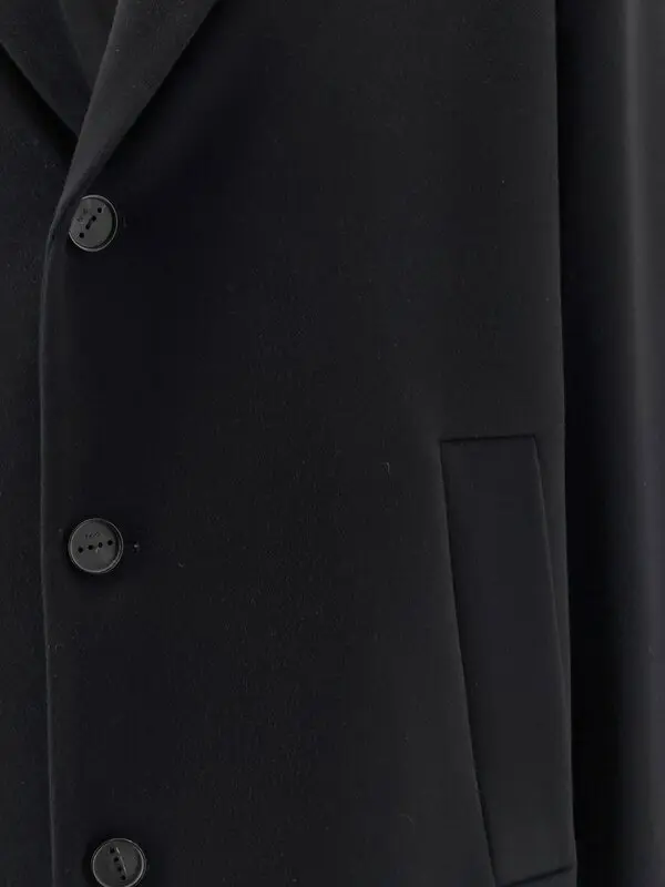HEVO Virgin Sheep's Wool Coat - Black