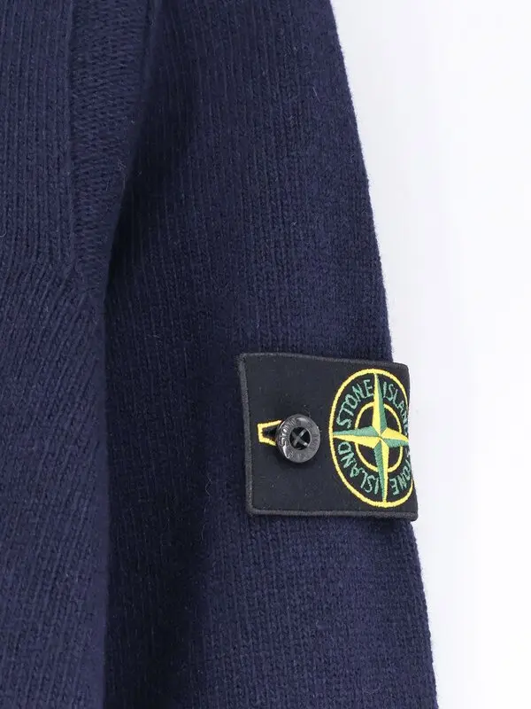 Stone Island Virgin Wool Blend Sweater - Blue
