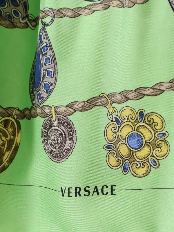 Versace Printed Silk Twill Mini Dress