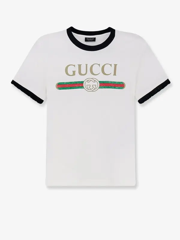 Gucci Cotton T-shirt With Iconic Print