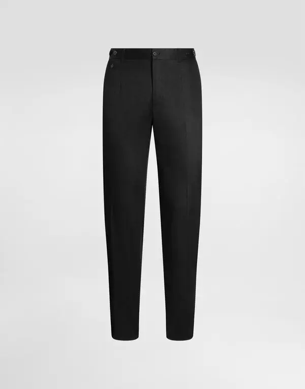 Dolce & Gabbana Cotton Gabardine Trousers - Black