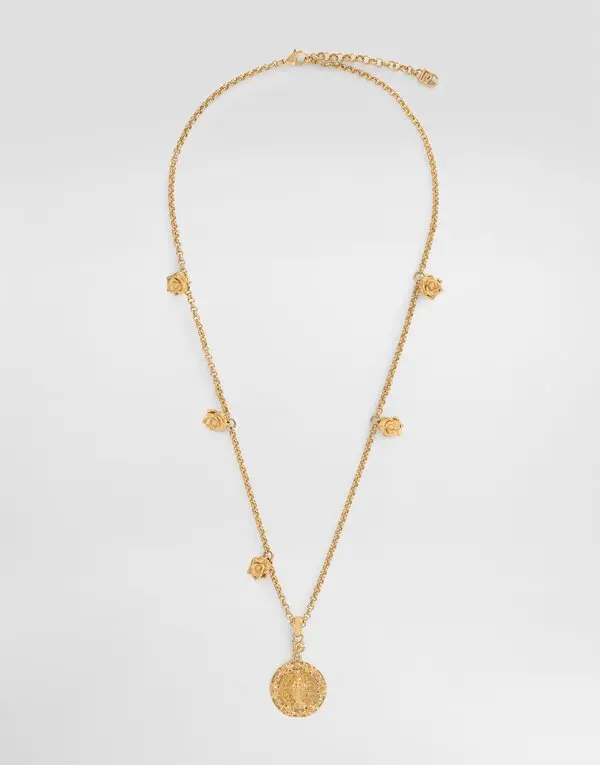 Dolce & Gabbana Metal Necklace With Logo Bijoux Metal - Gold