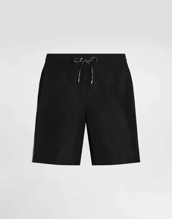Dolce & Gabbana Canvas Swim Boxer Shorts Beachwear - Black