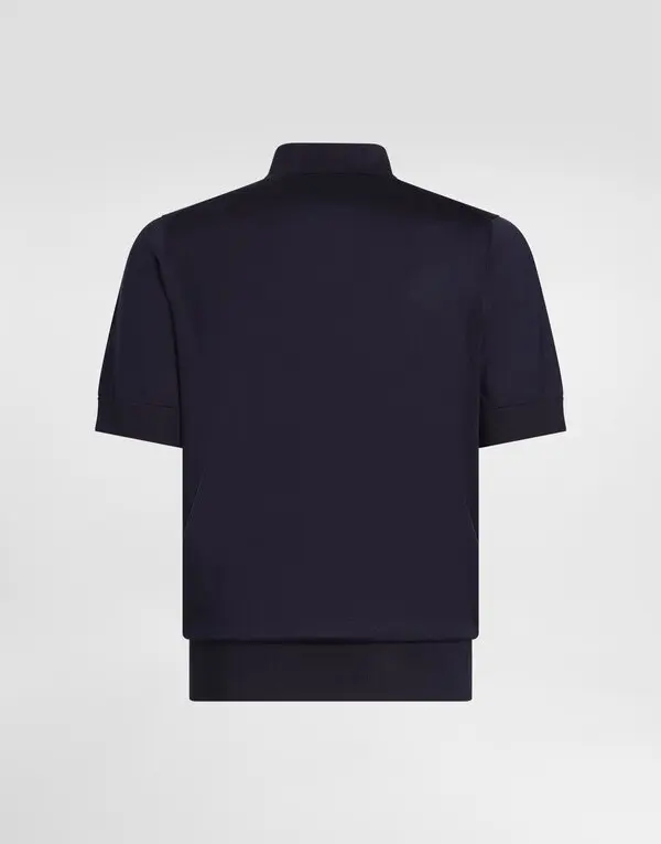Dolce & Gabbana Silk Polo Shirt Sweaters And Cardigans