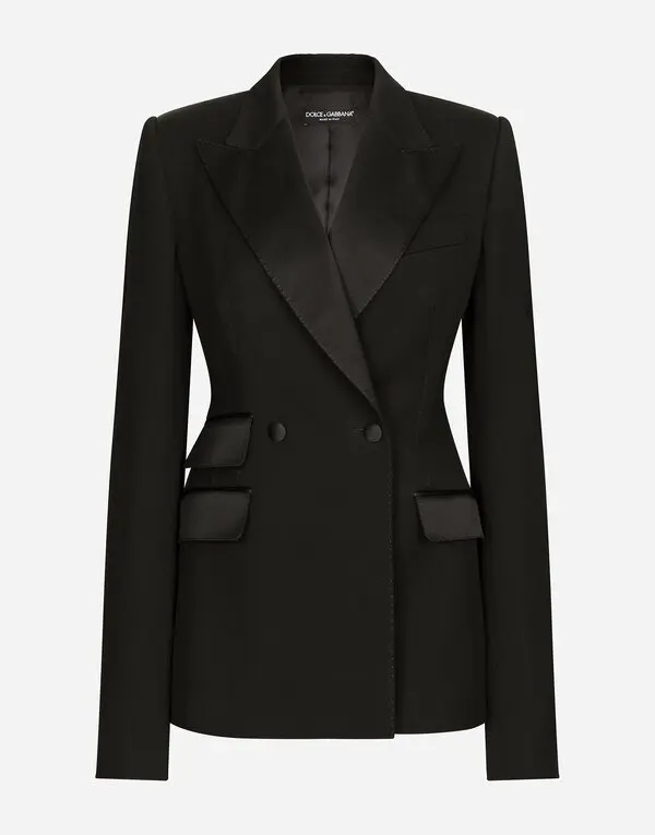 Dolce & Gabbana Double-breasted Woolen Jacket With Side Vents Blazers
