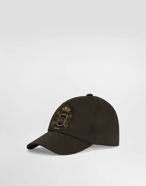 Dolce & Gabbana Cotton Gabardine Baseball Cap Hats And Gloves - Brown