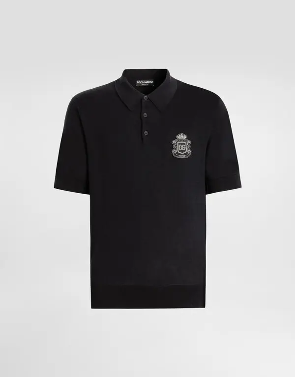 Dolce & Gabbana Cotton Polo Shirt Sweaters And Cardigans - Blue