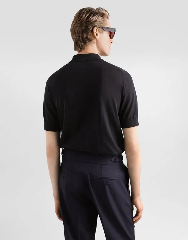 Dolce & Gabbana Cotton Polo Shirt Sweaters And Cardigans - Blue
