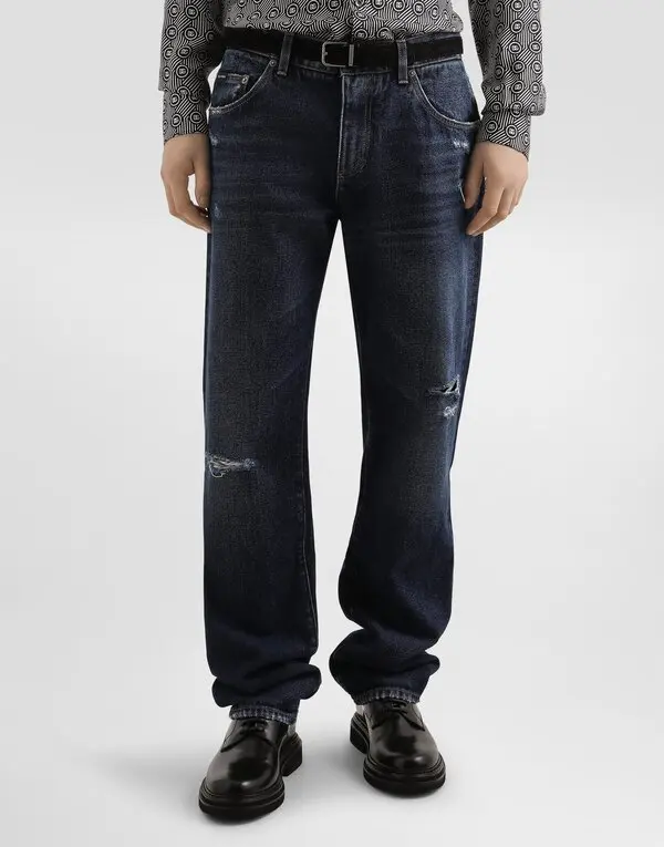 Dolce & Gabbana Loose Cotton Denim Jeans Denim Multi-colored