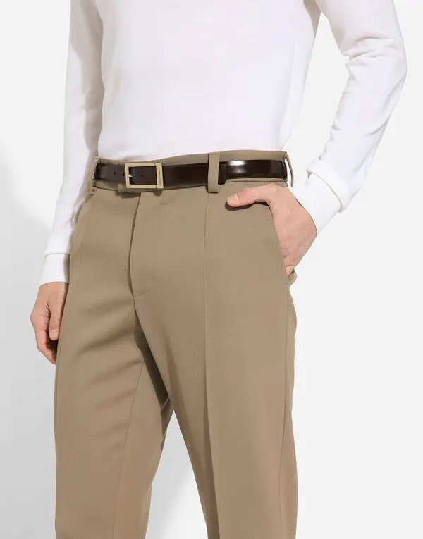 Dolce & Gabbana Brushed Calfskin Belt - Brown