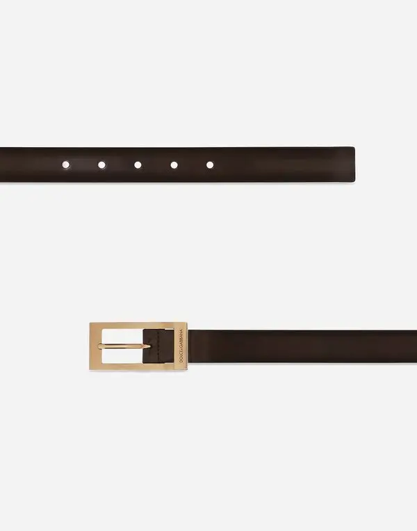 Dolce & Gabbana Brushed Calfskin Belt - Brown